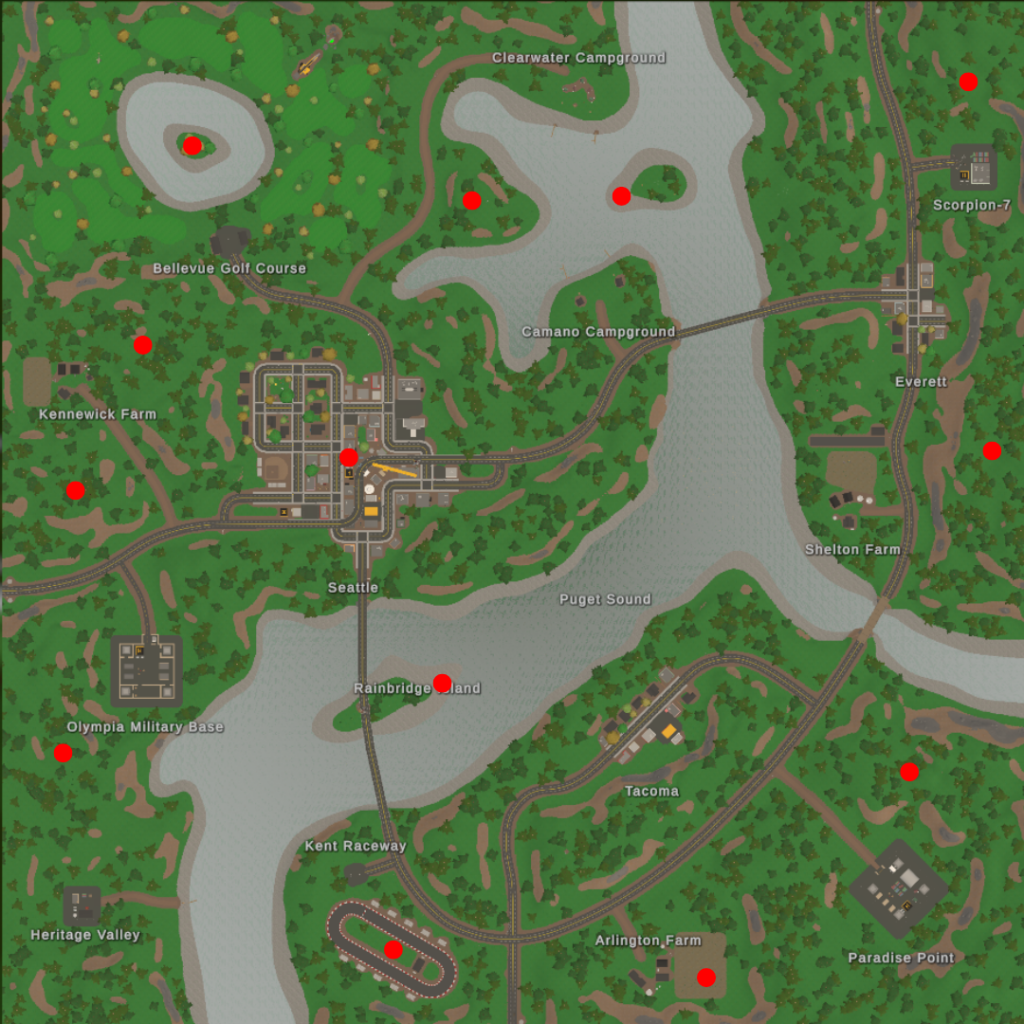 Unturned Washington Airdrop Locations and Loot Map - Increase Gaming