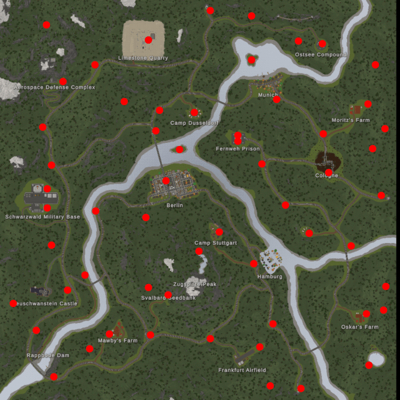 Unturned Germany Airdrop Locations and Loot Map - Increase Gaming